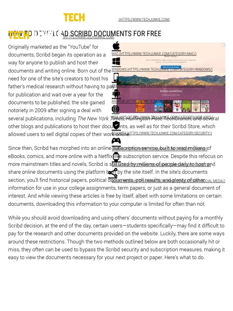 How To Download Scribd Documents For Free | PDF | Scribd | World Wide Web