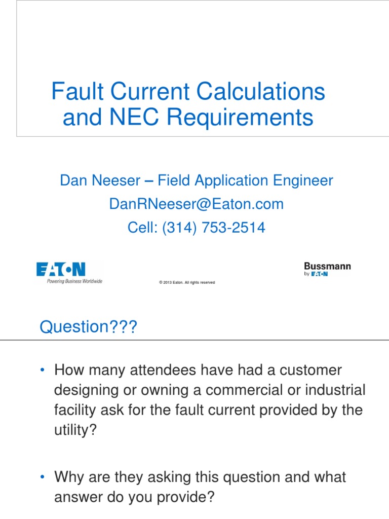 Delvi Fault Current Calculations and Nec Requirements | PDF | Fuse ...