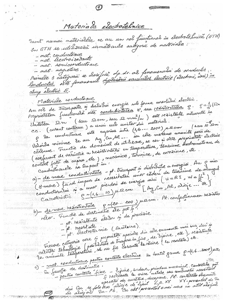 Materiale Electrotehnice | PDF