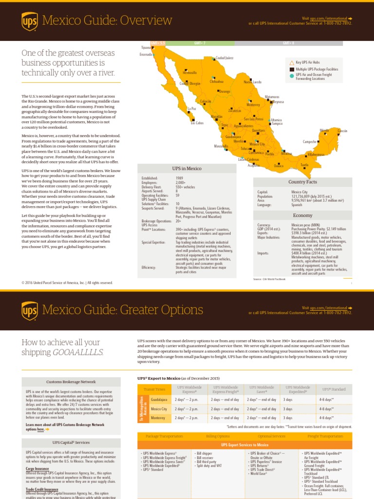 UPS - How-To Ship To Mexico | PDF | United Parcel Service | Cargo