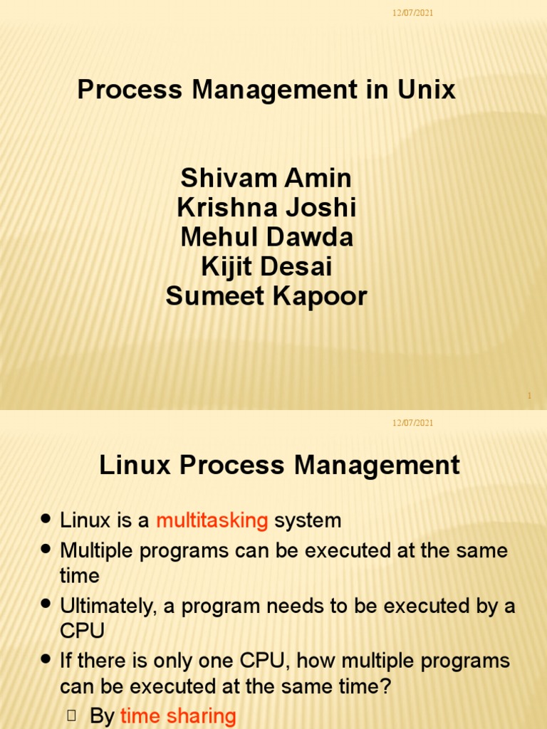 Unix/Linux Process Management Overview | PDF | Operating System ...