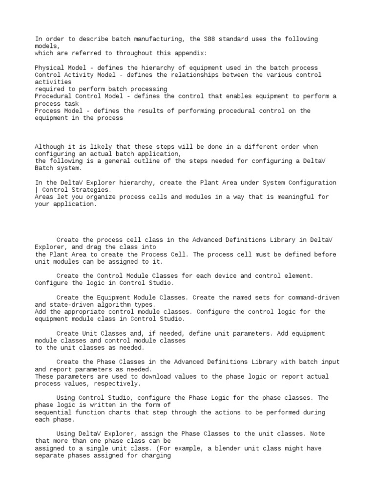 Isa s88 | PDF | Parameter (Computer Programming) | Computer Engineering