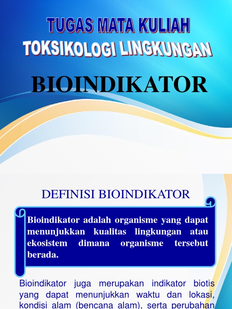 Bioindikator Presentasi | PDF