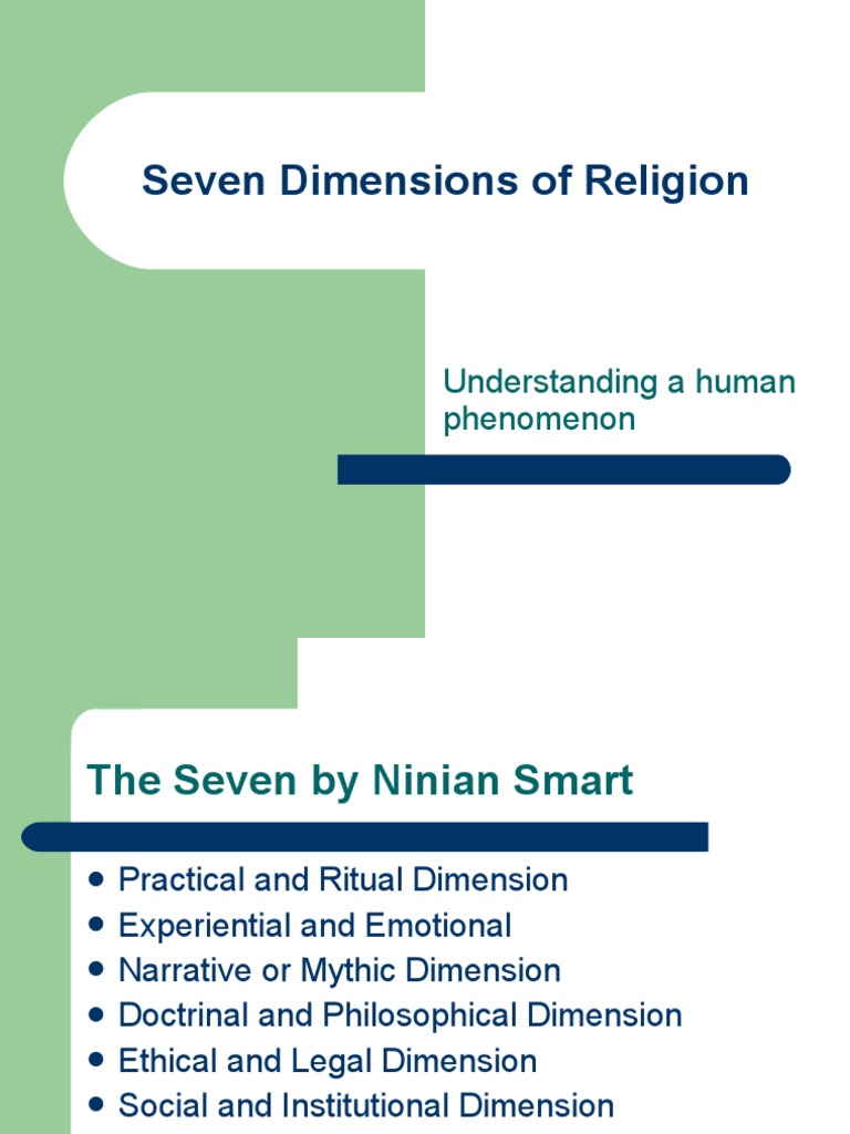 Seven Dimensions of Religion: Understanding a human phenomenon ...