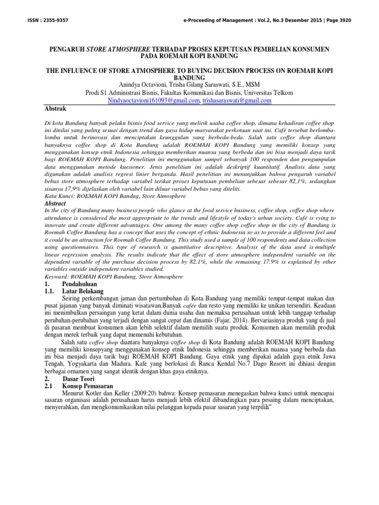 Pengaruh Store Atmosphere | PDF | Bisnis | Seni