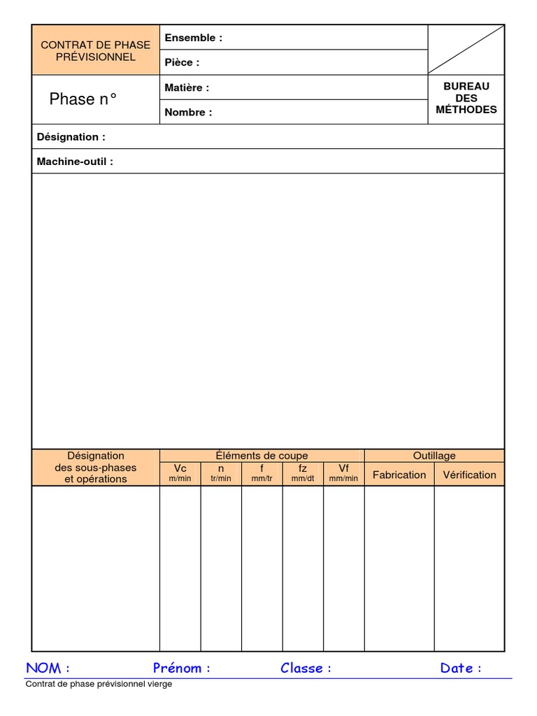 Contrat de Phase Vierge PDF | PDF