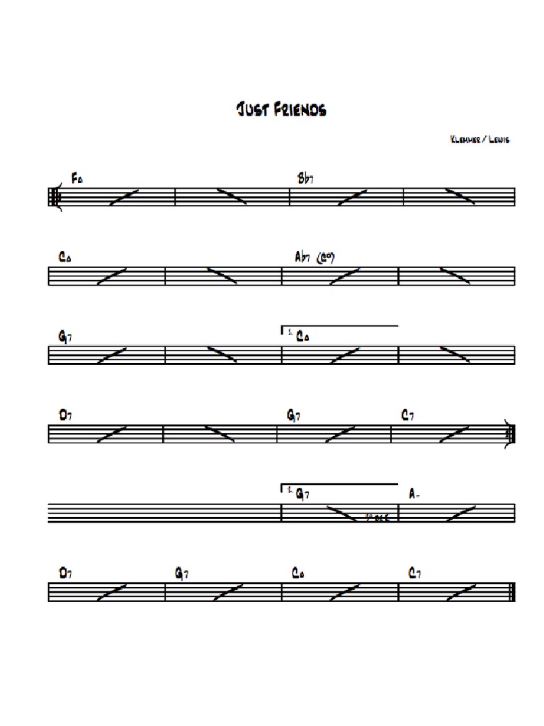 Just Friends Chords | PDF