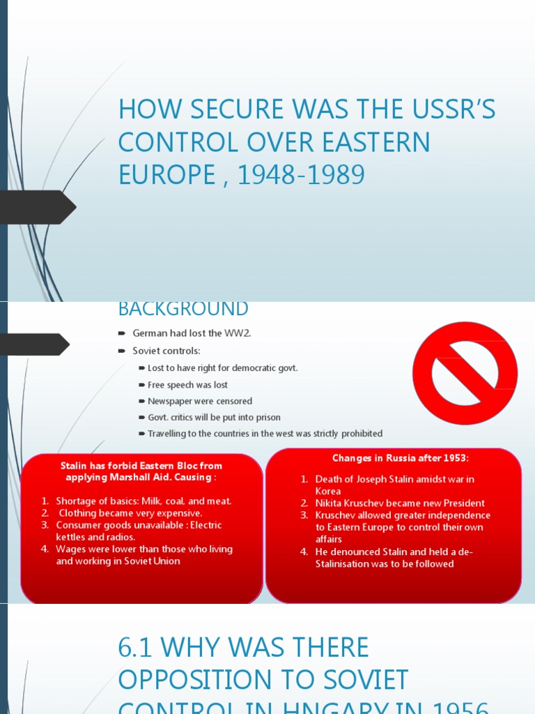 How Secure Was The Ussr'S Control Over Eastern EUROPE, 1948-1989 | PDF ...