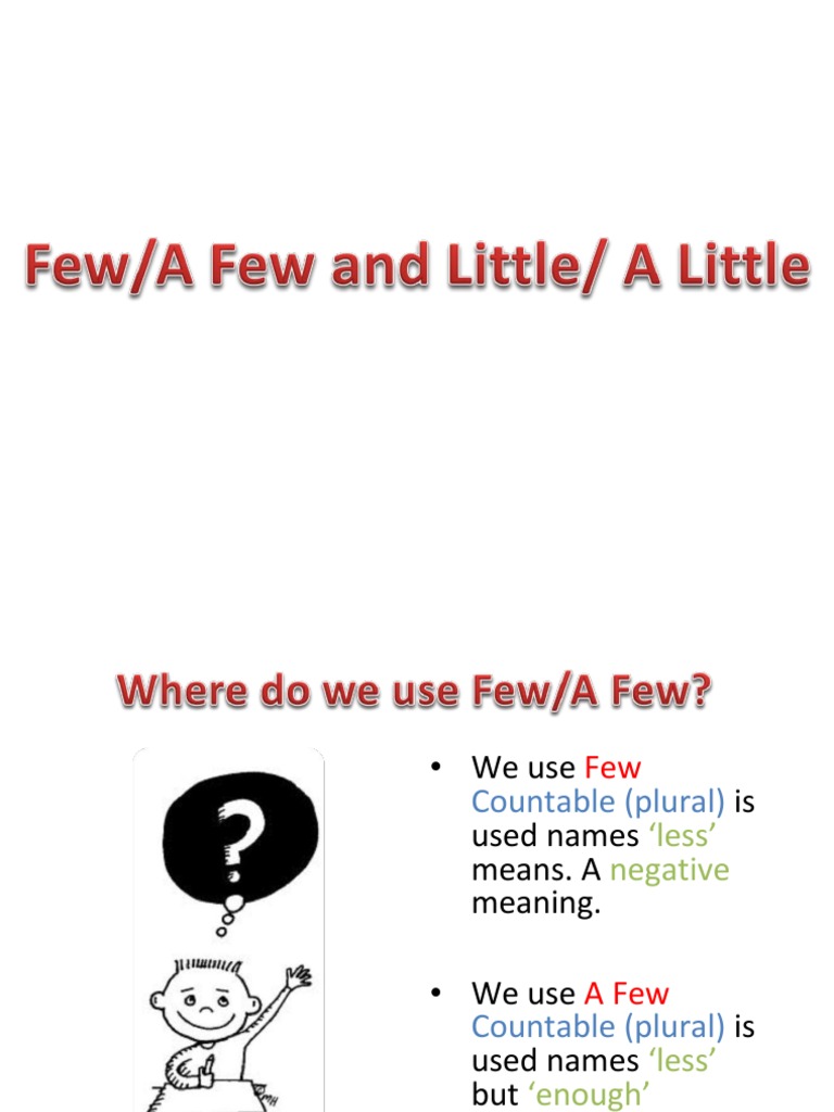 Few A Few Little A Little Theory | PDF
