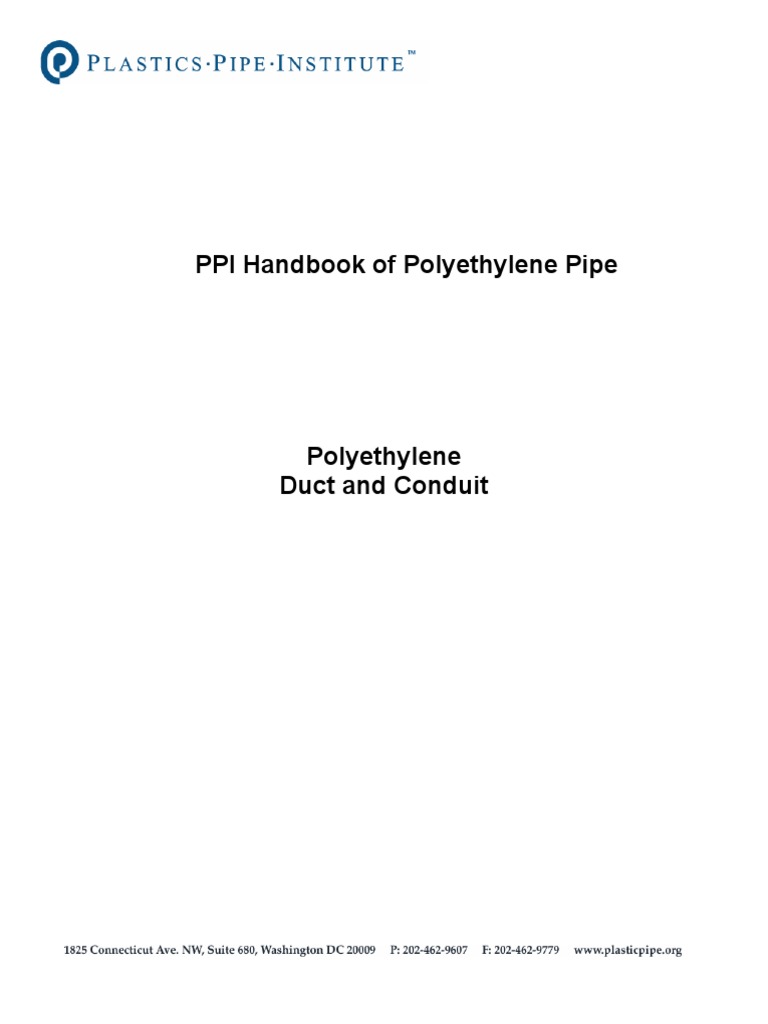 I .Polyethylene Duct and Conduit | PDF | Polyethylene | Pipe (Fluid ...
