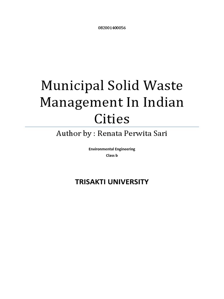 Solid Waste in India | PDF | Municipal Solid Waste | Waste Management
