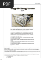 Free Energy Generation | PDF | Electric Generator | Electric Motor