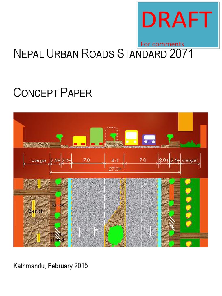 Nepal Urban Roads Standard 2071 Guide | PDF | Lane | Cycling Infrastructure