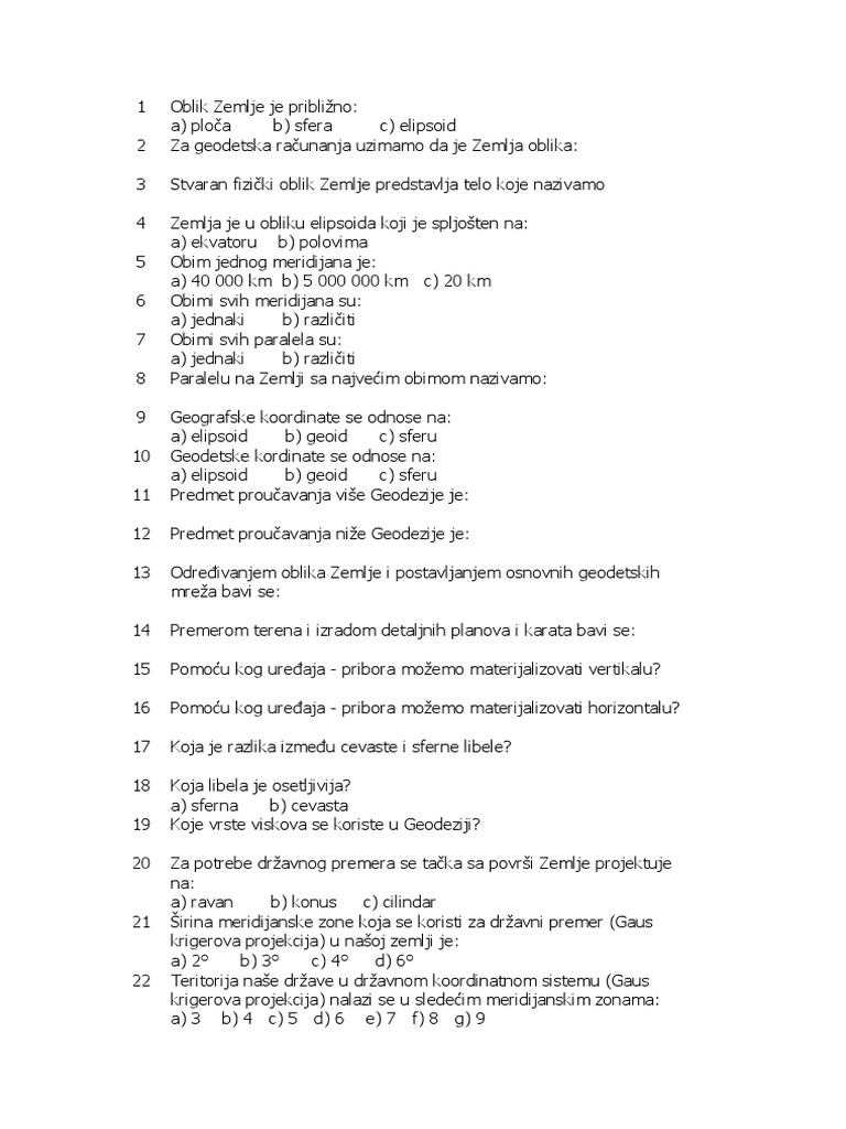 Test Pitanja 1 | PDF