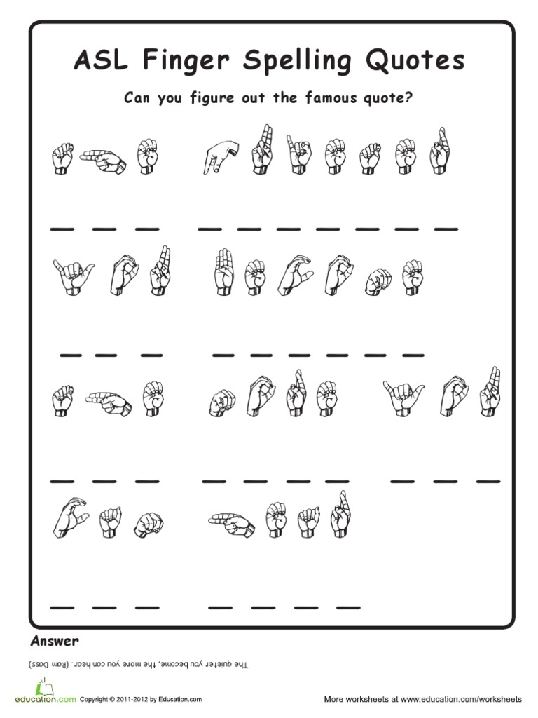 Sign Language Practice 1 PDF | PDF