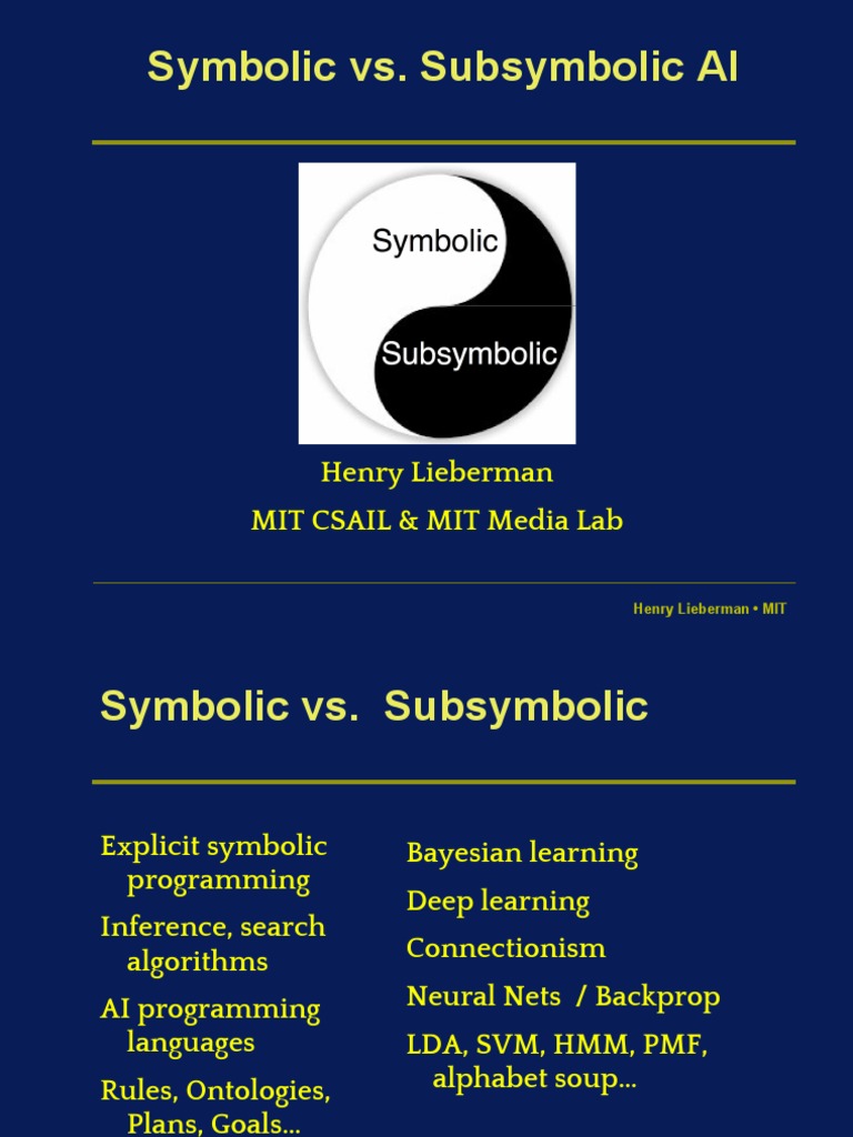 Symbolic vs. Subsymbolic | PDF | Artificial Intelligence | Intelligence (AI) & Semantics