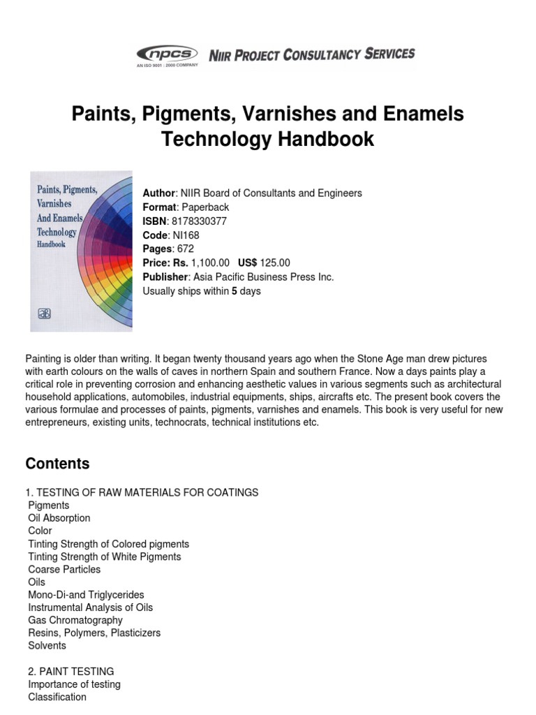 Paints | PDF | Varnish | Paint