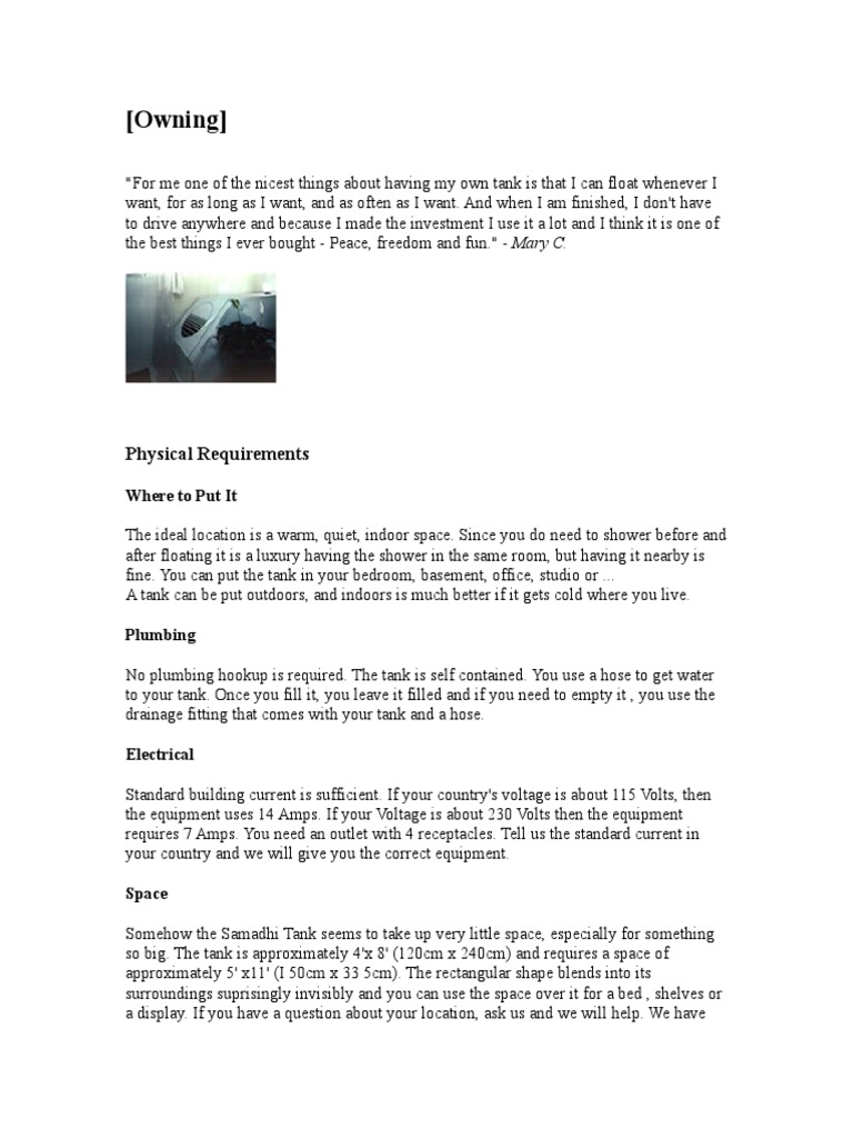 Samadhi Tank | Download Free PDF | Switch | Hvac