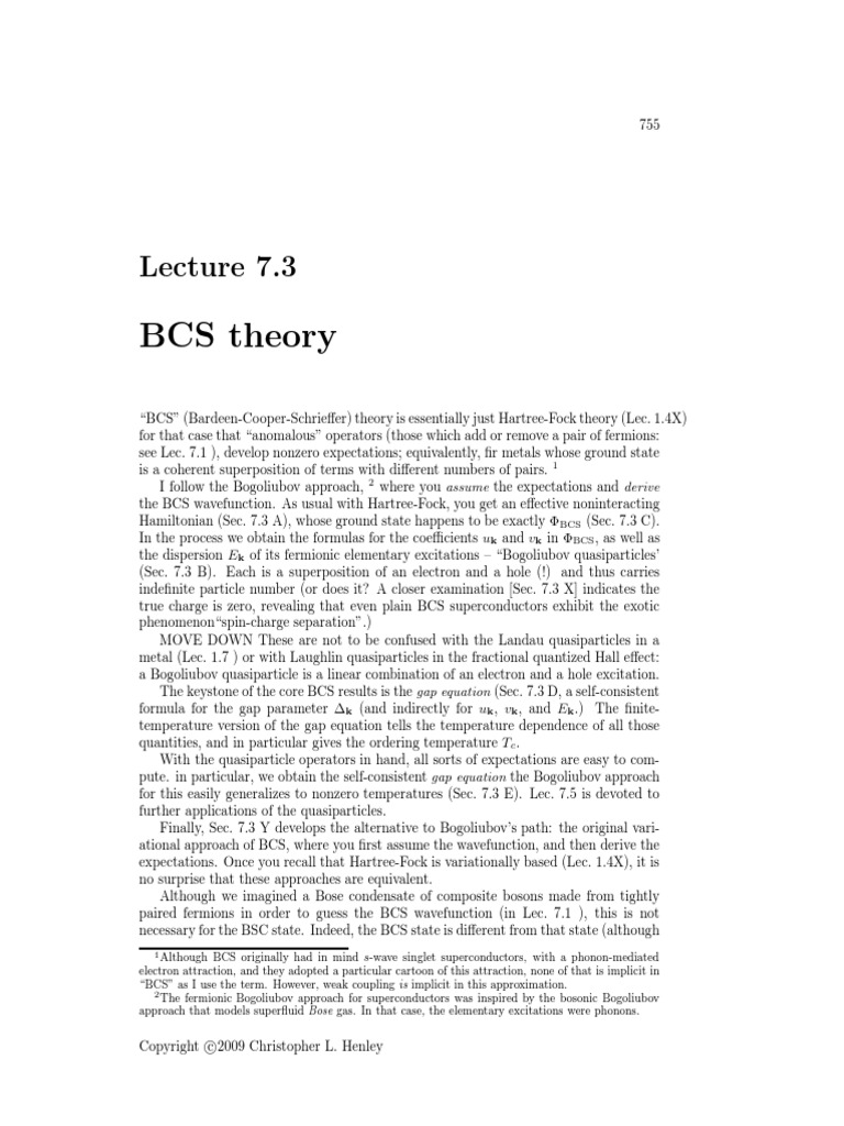 Bcs theory | Superconductivity | Electron