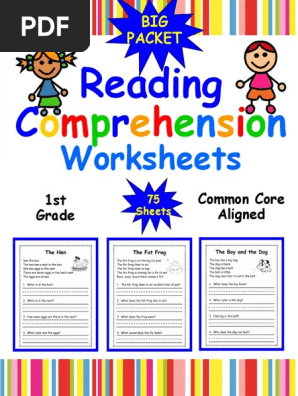 First Grade Reading Comprehension Worksheets Common Core