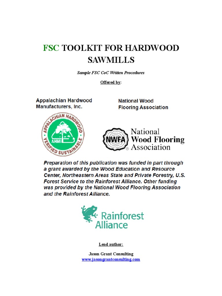 3-FSC Toolkit Procedures | PDF | Forest Stewardship Council | Lumber