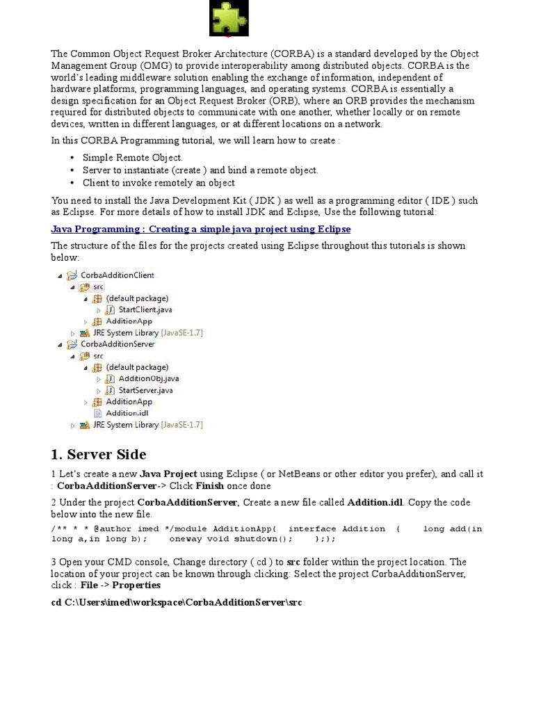 Corba Pdf Common Object Request Broker Architecture Eclipse Software