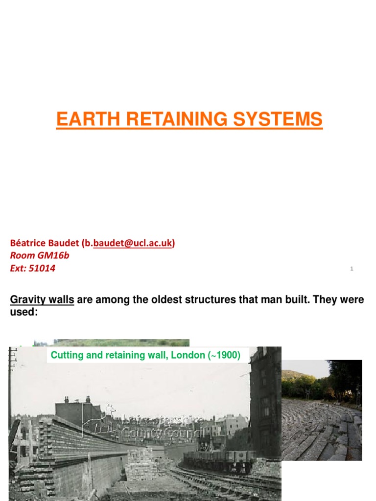 Earth Retaining Systems | PDF | Deep Foundation | Structural Engineering