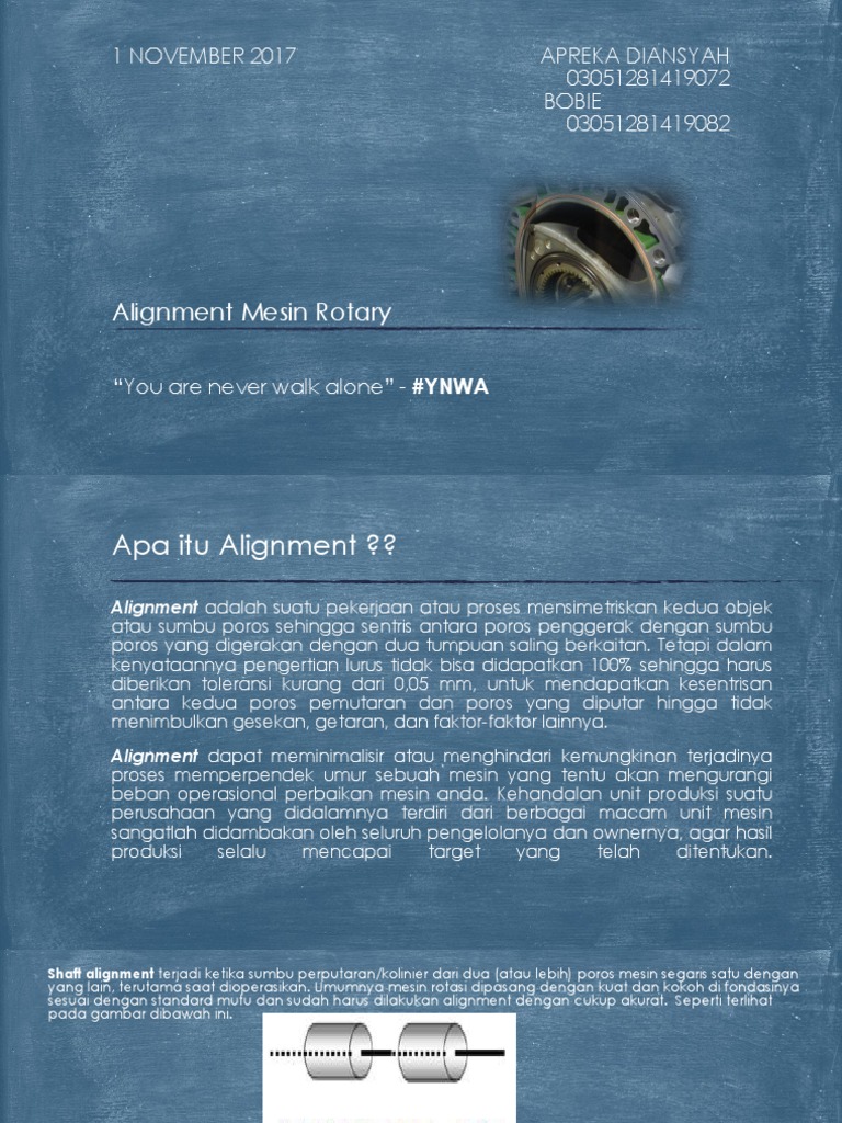 Perawatan Alignment Mesin Rotary | PDF