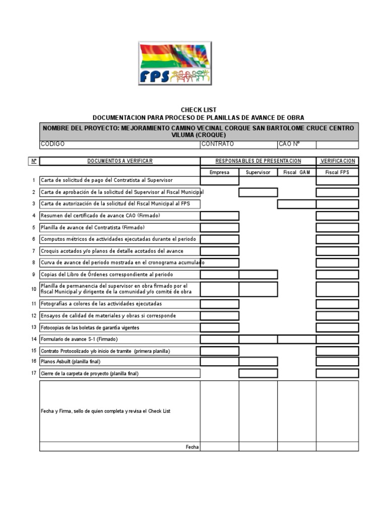 Check List Carpeta (Planillas) | PDF | Gobierno