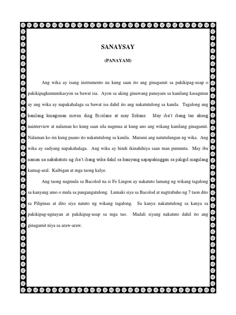 SANAYSAY | PDF