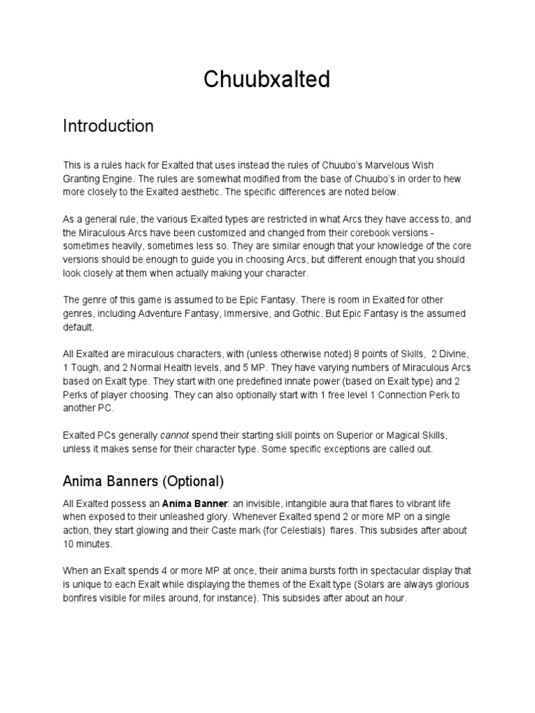 Chuubxalted: Anima Banners (Optional) | PDF | Miracle | Witchcraft