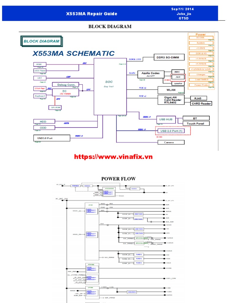 X553MA Repair Guide and Schematic | PDF | Electrical Engineering ...