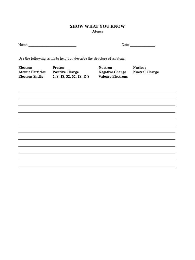 Show What You Know | PDF