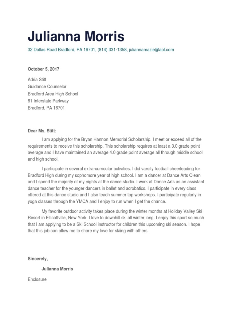 Cover Letter | PDF | Sports & Recreation | Language Arts & Discipline