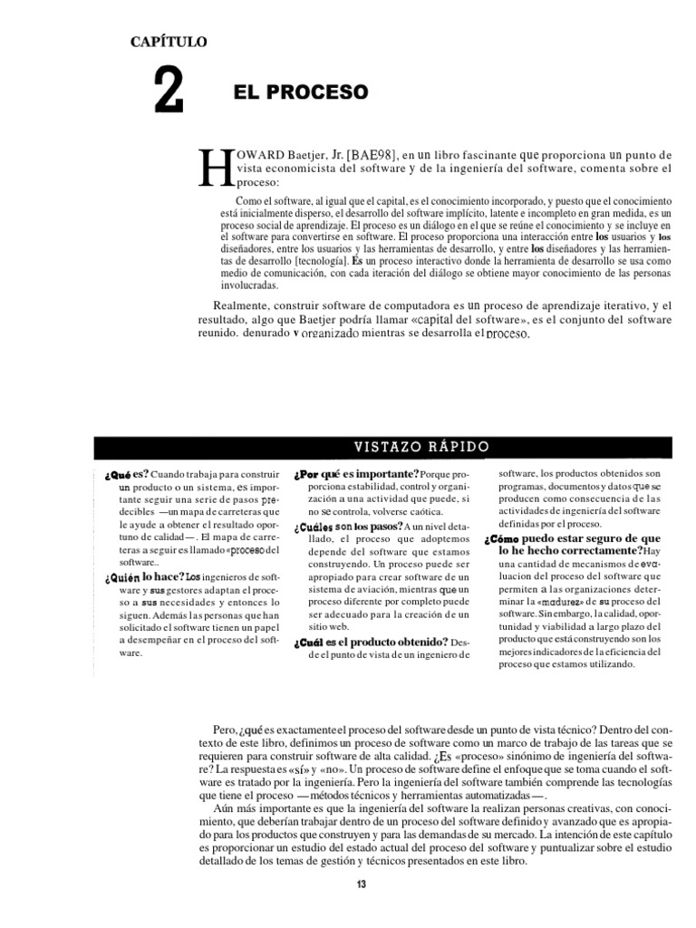 Capitulo 2 Pressman | PDF | Ingeniería de software | Software