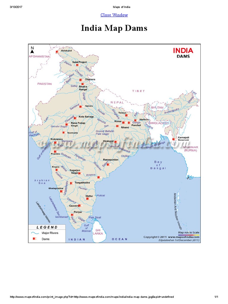 Dams Maps of India | PDF