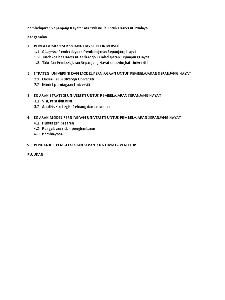 Pembelajaran Sepanjang Hayat UM | PDF