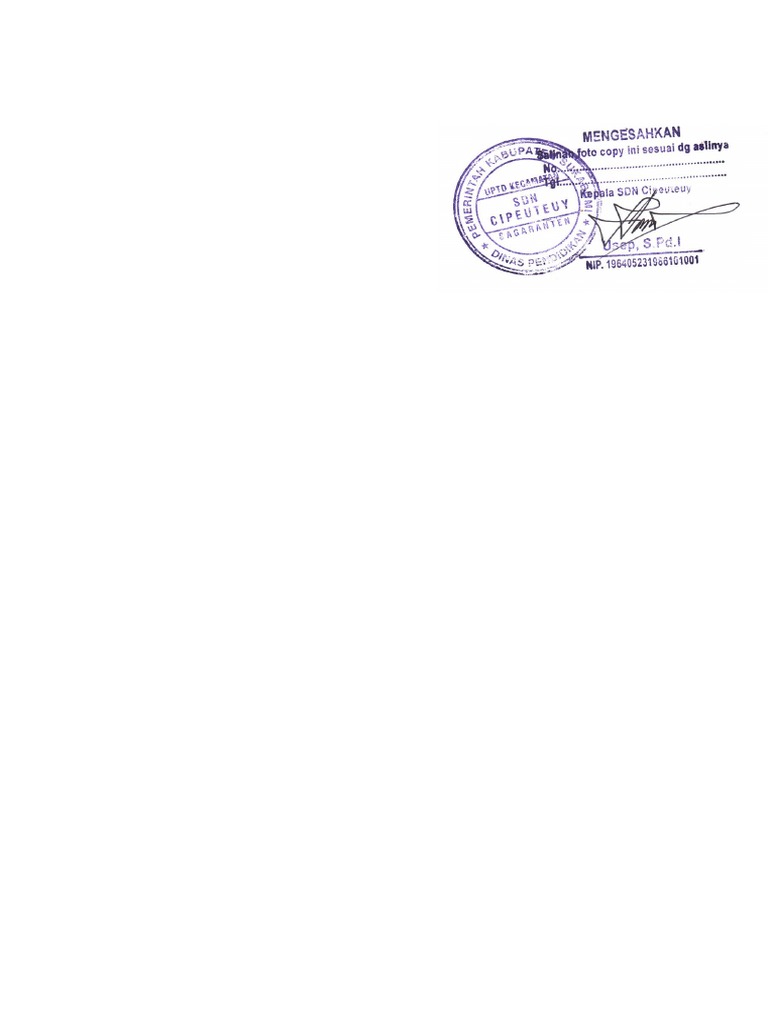 Cap Legalisir Ks | PDF