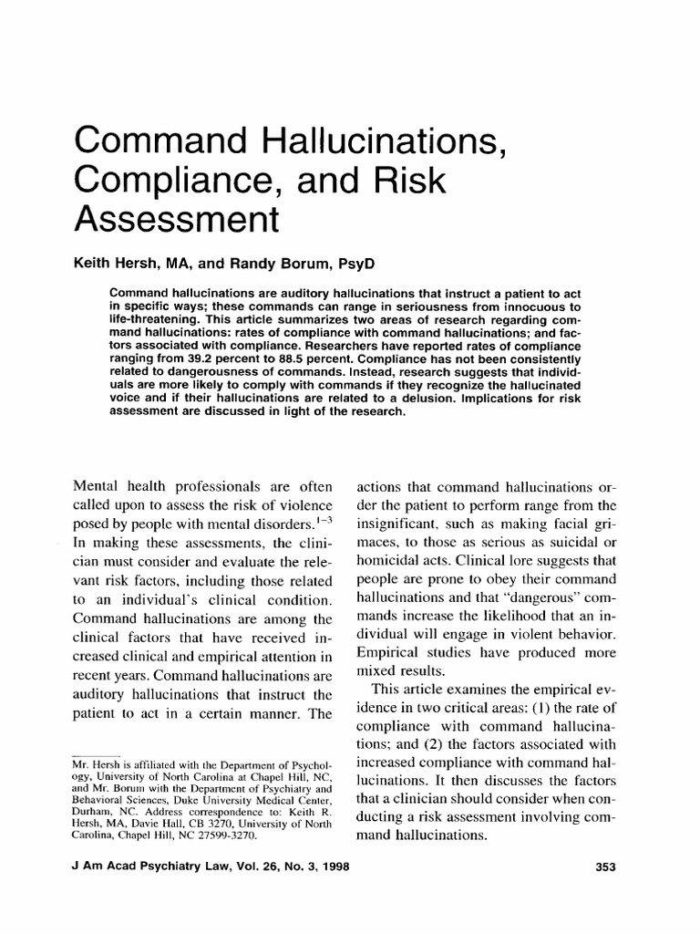 Command Hallucinations, Compliance, and Risk Assessment: Keith Hersh ...