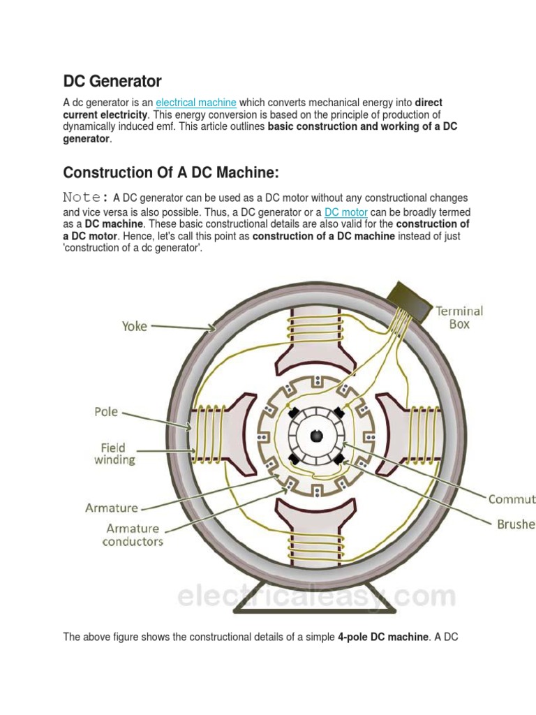 DC Generator | PDF | Electromagnetic Induction | Electric Motor