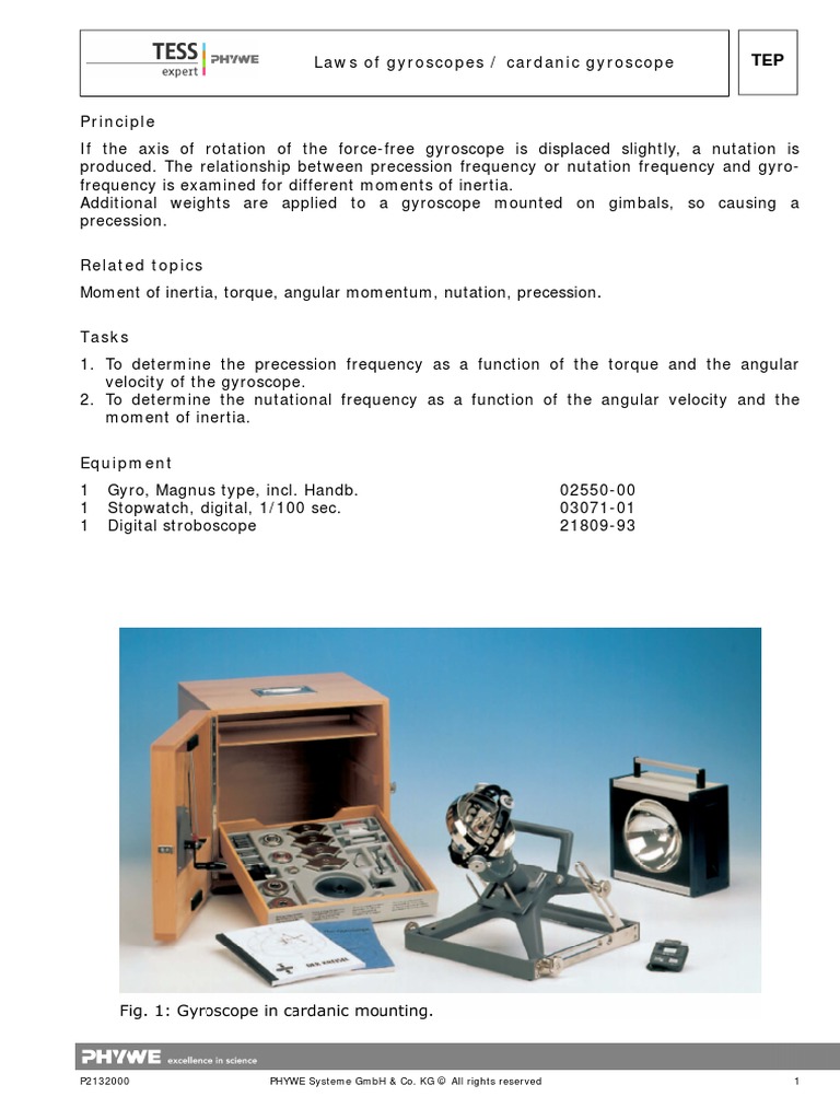 P2132000 e | PDF | Gyroscope | Rotation Around A Fixed Axis