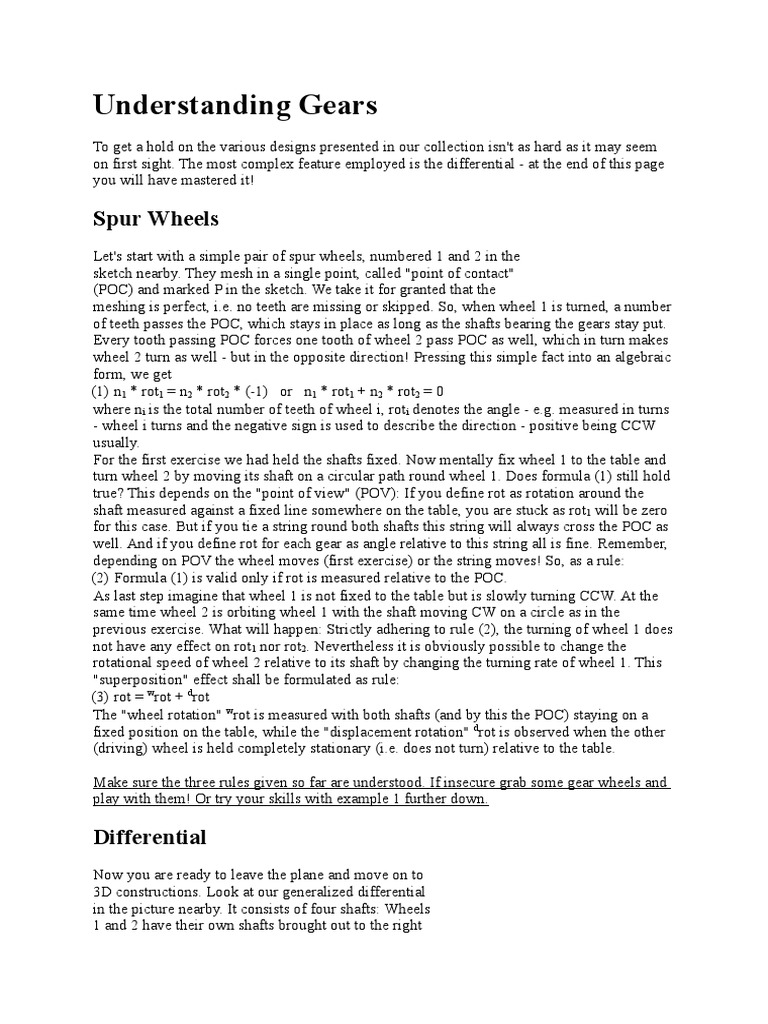 01 Understanding Gears | PDF | Gear | Mechanical Engineering