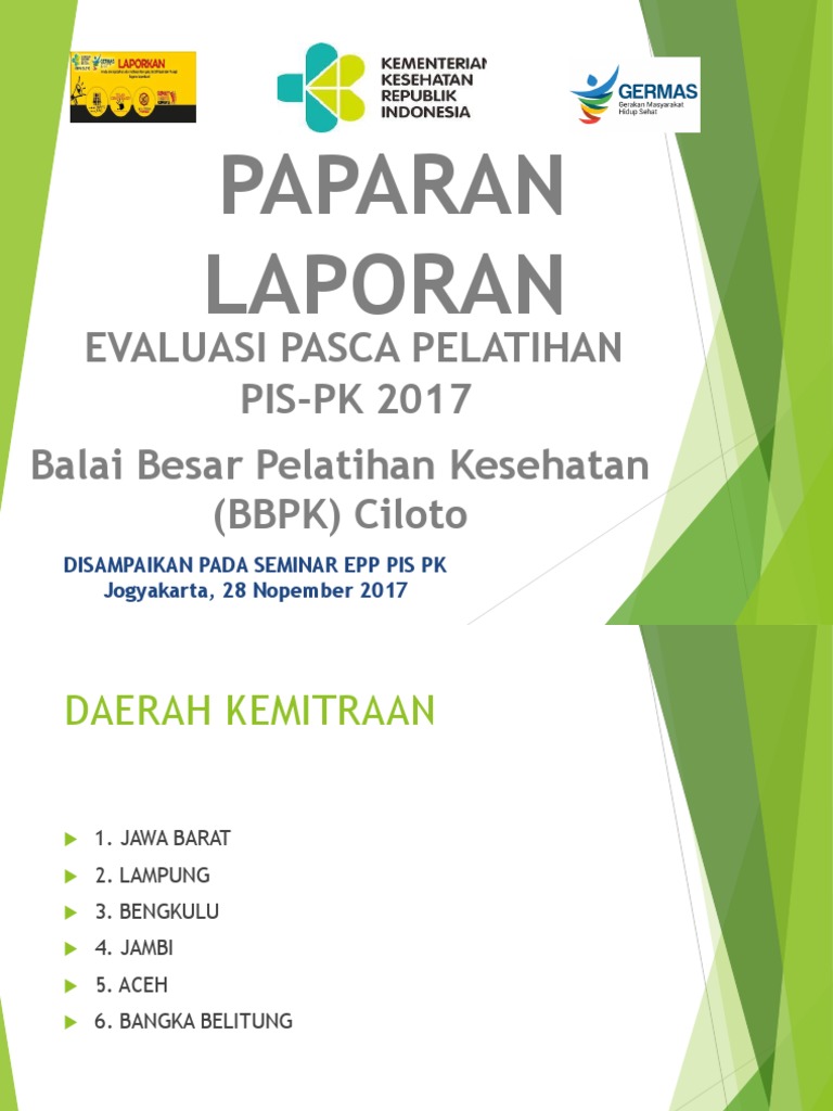 Paparan Laporan EPP PIS PK BBPK Ciloto 2017 | PDF