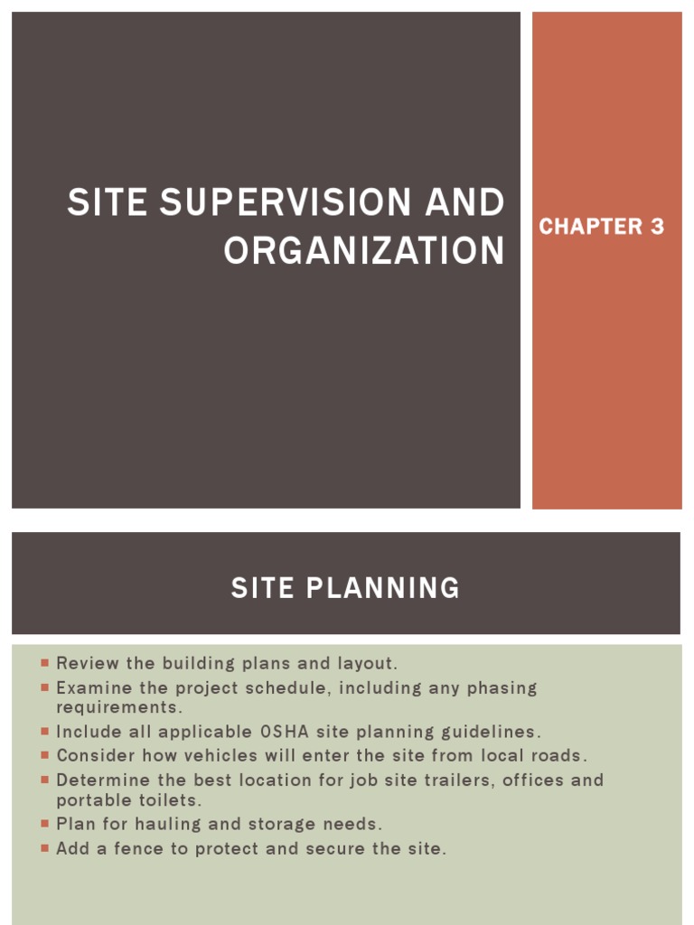Site Supervision and Planning Guide | PDF | Scaffolding | Engineer