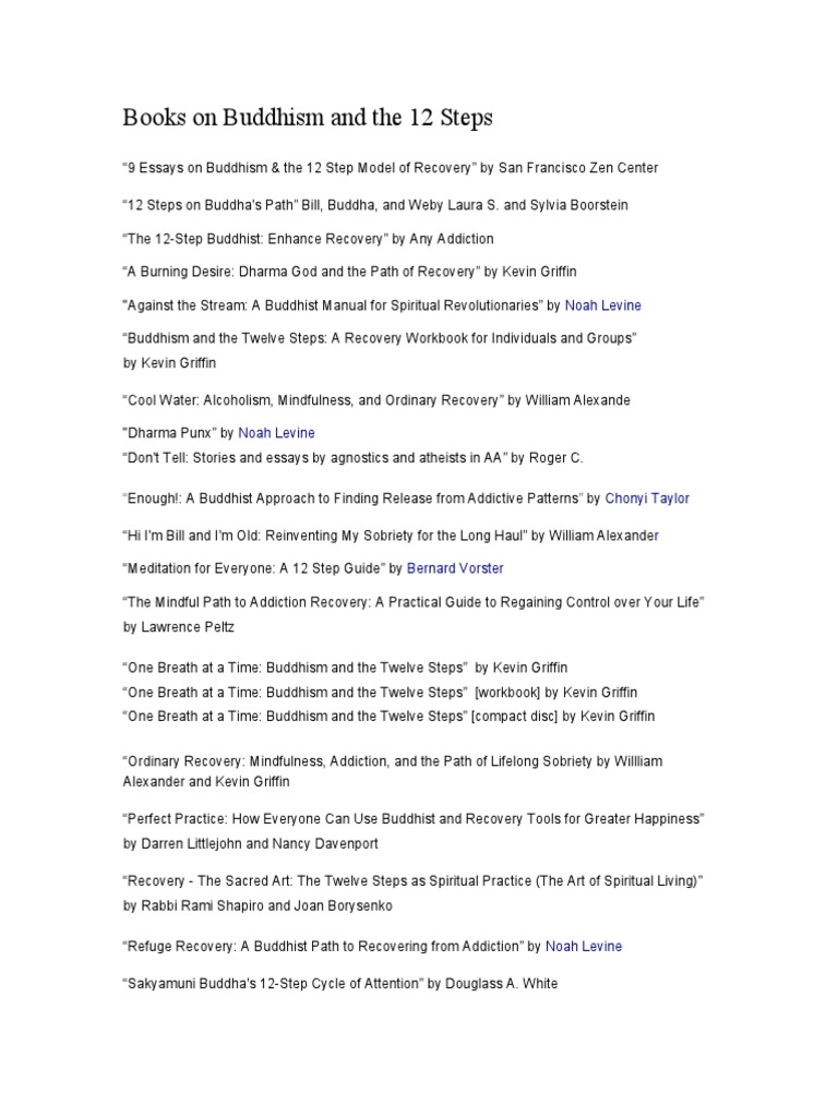 Books On Buddhism and The 12 Steps | PDF