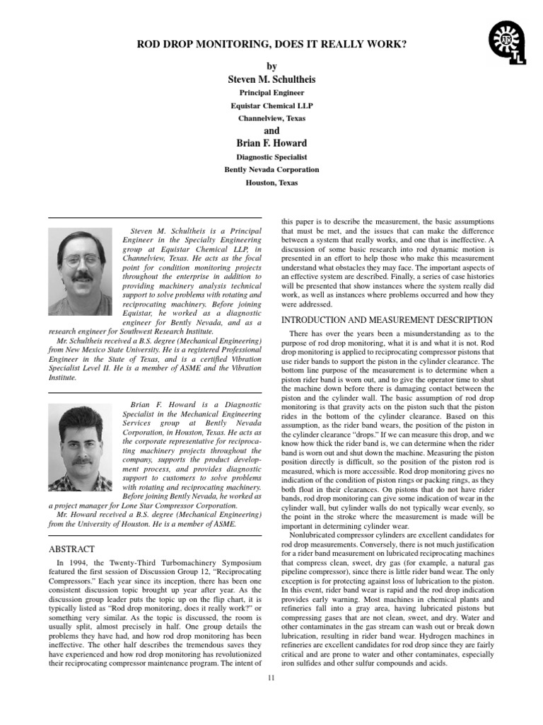Rod Drop Monitoring Insights | PDF | Piston | Cylinder (Engine)