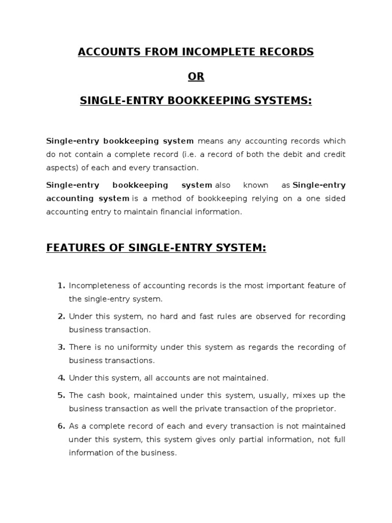 Accounts From Incomplete Records | PDF | Bookkeeping | Service Industries