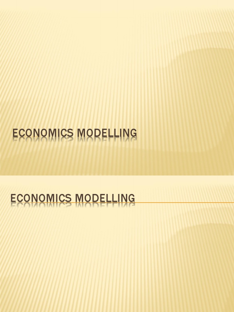 Economics Modelling | PDF