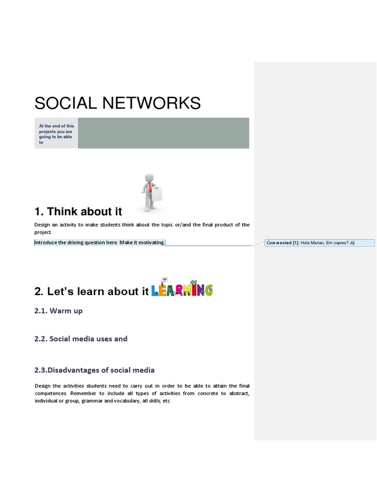 Social Networks: 1. Think About It | PDF