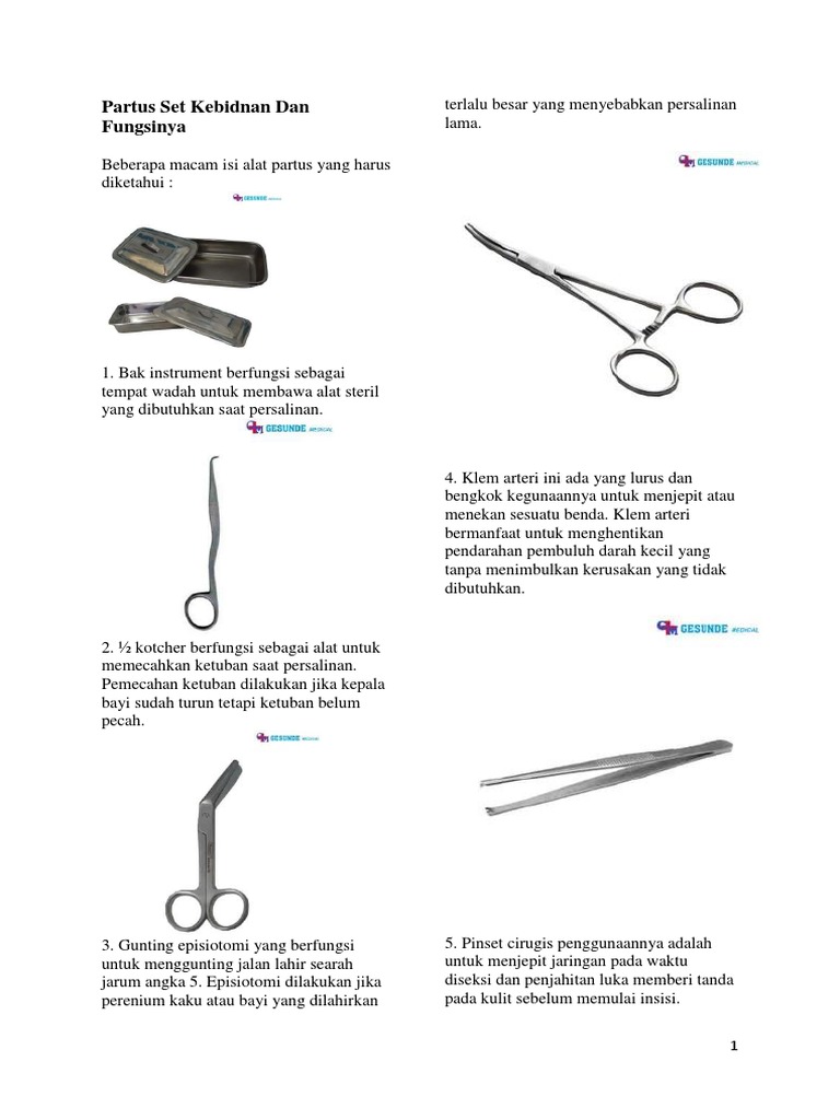 Partus Set Kebidnan Dan Fungsinya | PDF